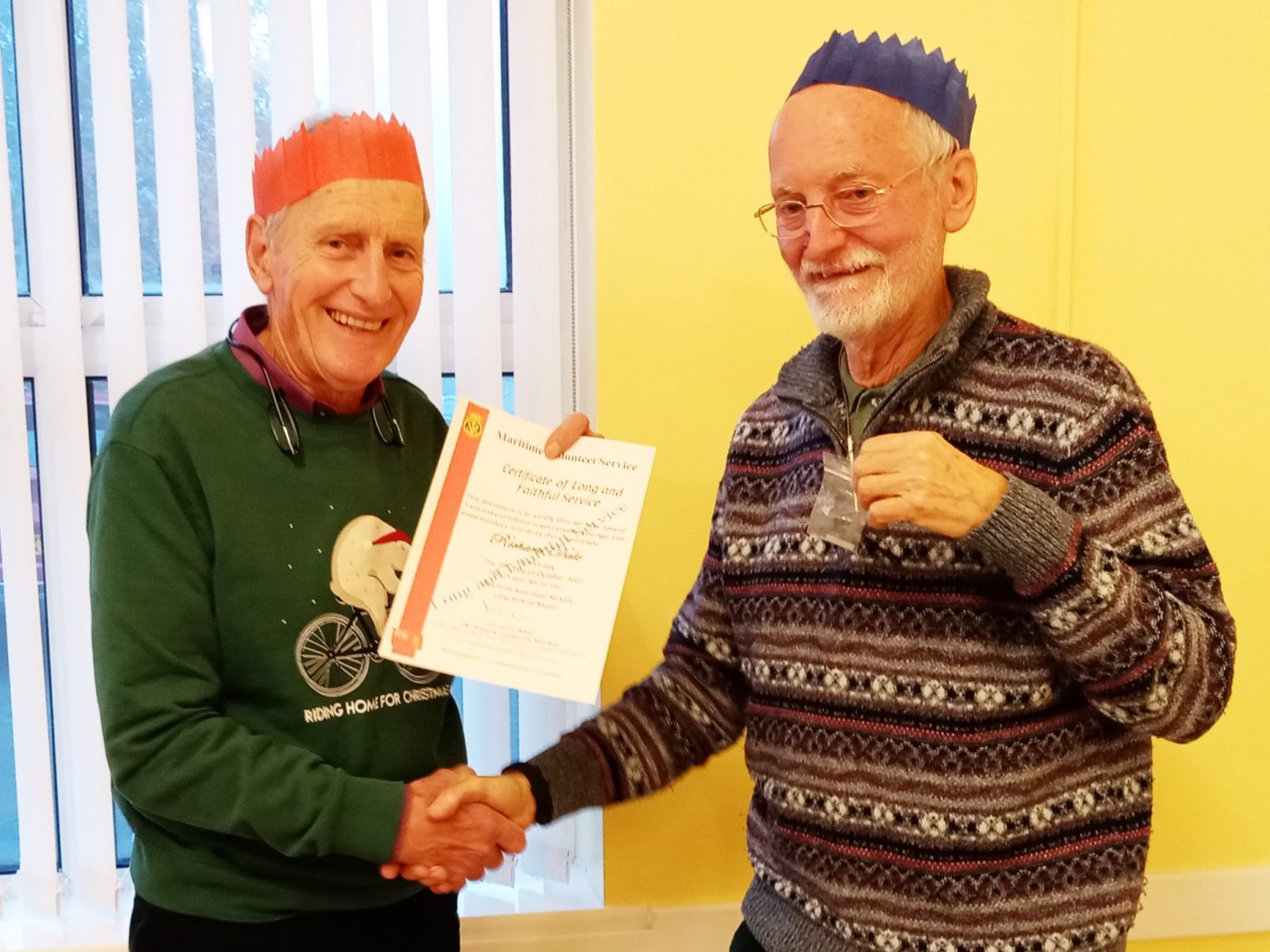 Long Service Bar for Richard Dale - Maritime Volunteer Service